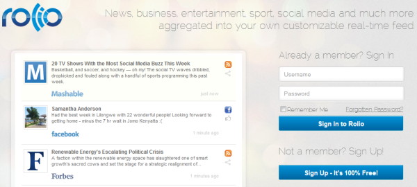 Rolio - webowy agregator treści
